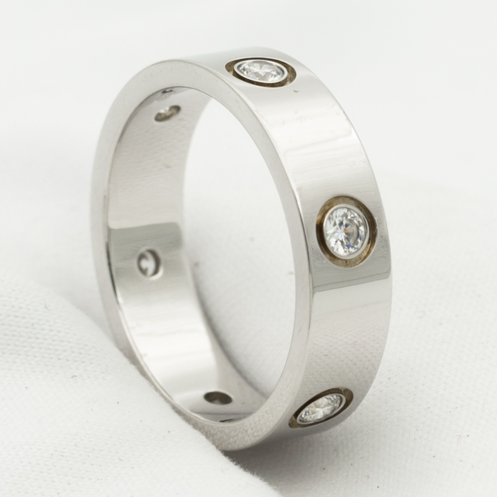 [Eternal Jewelry]LOVE RING 5.5MM 6 DIAMONDS SILVER – Eternal jewelry